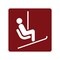 Sign Solutions Usa Chair Lift/Ski Lift (Symbol), Aluminum, 24 in x 24 ...