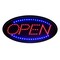Alpine Industries LED Open Sign, Oval, 19" x 10" 497-01 | Zoro