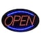 Alpine Industries LED Open Sign, Oval, 23" x 14" 497-02 | Zoro