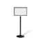 Montour Line Sign Frame Floor Standing 14 x 22 in. H Black Steel FS200 ...