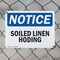 Signmission Soiled Linen Holding, 10 in W x Rectangle, Aluminum OS ...
