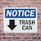 Signmission Trash Can (Down Arrow), 24 in W x Rectangle, Plastic OS ...