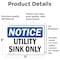 Signmission Utility Sink Only, 7 in W x Rectangle, Vinyl Decal OS-2PACK ...