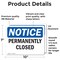 Signmission Permanently Closed, 10 in W x Rectangle, Vinyl Decal OS ...