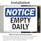 Signmission Empty Daily, 10 in W x Rectangle, Vinyl Decal OS-2PACK-NS-D ...
