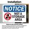 Signmission Not A Storage Area, 14 in W x Rectangle, Vinyl Decal OS ...