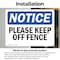 Signmission Please Keep Off Fence, 24 in W x Rectangle, Vinyl Decal OS ...