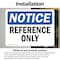Signmission Reference Only, 7 in W x Rectangle, Vinyl Decal OS-2PACK-NS ...