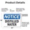 Signmission Distilled Water, 24 in W x Rectangle, Plastic OS-2PACK-NS-P ...