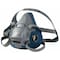 3M Half Mask Respirator, Rugged Comfort 6500, Not Rated, Bayonet, Size ...