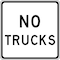 Lyle No Trucks Traffic Sign, 24 in H, 24 in W, Aluminum, Square ...