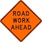 Lyle Road Work Ahead Traffic Sign, 30 in Height, 30 in Width, Aluminum ...