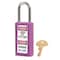 Master Lock Lockout Padlock, Keyed Different, Thermoplastic, Purple, 1 ...