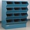 Stackbin Steel Sectional Stacking Bin, 20 1/2 in D x 41 1/2 in H x 37 in W, 5 Shelves, Blue 3 ...