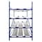 Unex Roller Rack Add-On Gravity Flow Rack, 96 in D, 96 in W, 4 Shelves ...