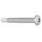 Tamper-Pruf Screws Sheet Metal Screw, #10 x 7/8 in, Zinc Plated Steel ...