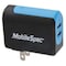 Mobilespec USB Wall Outlet Charger, Black/Blue MBS01202 | Zoro