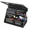 Montezuma 30"W Steel, Black Portable Tool Box, Powder Coated, 18-1/4"H ...
