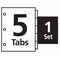 Avery Avery® Index Maker® Clear Label Dividers 11416, 5-Tab Set, White ...