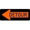 Lyle Detour Left Traffic Sign, 18 in Height, 48 in Width, Aluminum ...