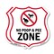 Signmission Dog Poop Shield Sign No Poop & Pee Zone, 12 inch X 12 inch ...