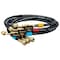 Fieldpiece Hose Set, 5 ft L, Black, 800 psi HR3B | Zoro