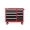 Craftsman S2000 Rolling Tool Cabinet, 10 Drawer, Red, Steel, 41 in W x ...