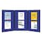 Quartet Show-It! Three-Panel Display System, 72" x 36", Blue/Gray ...