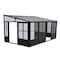 Gazebo Penguin Florence Wall Mounted Solarium 10x16 Metal Roof in black ...