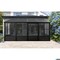 Gazebo Penguin Florence Wall Mounted Solarium 10x16 Metal Roof in black ...