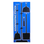 5S Supplies 5S Housekeeping Shadow Board Broom Station Version 1 - Blue ...