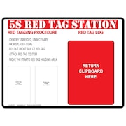 5S Supplies 5s Red Tag Board with Clipboard 100 Red Tags Included Red ...