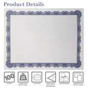 Better Office Products Certificate Paper, Blue Border, Letter Size ...