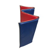 Kindermat Basic KinderMat, 1in. Thick, Red/Blue with Gray Binding ...