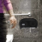 Tork Tork Twin Toilet Paper Roll Dispenser Smoke T24, Modern Look, 59TR ...