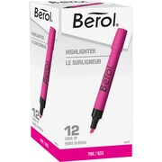 Berol 4009 Chisel Tip Highlighter, Chisel Tip, Pink, PK12 64327 | Zoro