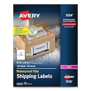 Avery Waterproof Shipping Labels w/TrueBlock, Laser, 5.5x8.5, White ...