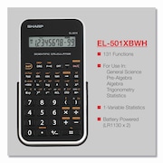 Sharp EL-501XBWH Scientific Calculator, 10-Digit LCD EL501X2BWH | Zoro