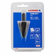 Lenox Step Drill Bit, 2 Hole Sizes, 7/8 in to 1-1/8 in, 1/4 in Step ...