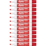 Expo Dry Erase Marker, Chisel Tip, Red PK12 Low Odor 80002 | Zoro