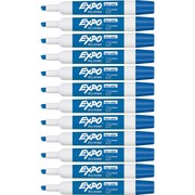 Expo Dry Erase Marker, Chisel Tip, Blue PK12 Low Odor 80003 | Zoro