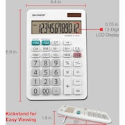 Sharp Desktop Calculator, LCD, 12 Display Digits EL-334W | Zoro