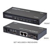 Monoprice 4x4 Matrix HDMI Switch and Splitter over Cat5e/Cat6 Cable ...