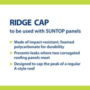 Suntop 4 Ft Rainforest Green Ridge Cap, 5PK 193377 | Zoro