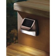 Moonrays LED Mini Deck Light, Outdoor, Solar, Bronze 95028 | Zoro
