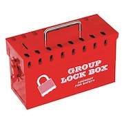 Brady Group Lockout Box, 3 Locks Max, Red LG003E | Zoro