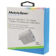 Mobilespec USB Wall Outlet Charger, White MBS01232 | Zoro
