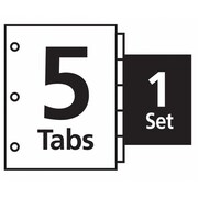 Avery Avery® Index Maker® Clear Label Dividers 11416, 5-Tab Set, White ...