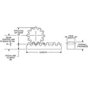 Boston Gear Rack, Steel, 10 Pitch L517-6 | Zoro