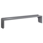 Tennsco Shelf Riser, 72 W x 10-1/2 D x 12 H, Gray R-1072 | Zoro